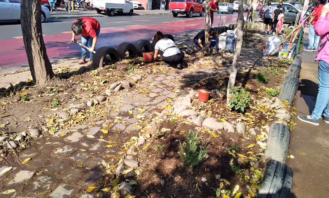 Inauguración de platabanda recuperada por la comunidad – Santiago ...